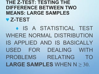 TESTS CONCERNING MEANS Z TEST.pptx