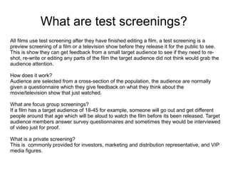 Test screening | ODP | Business | Business and Finance