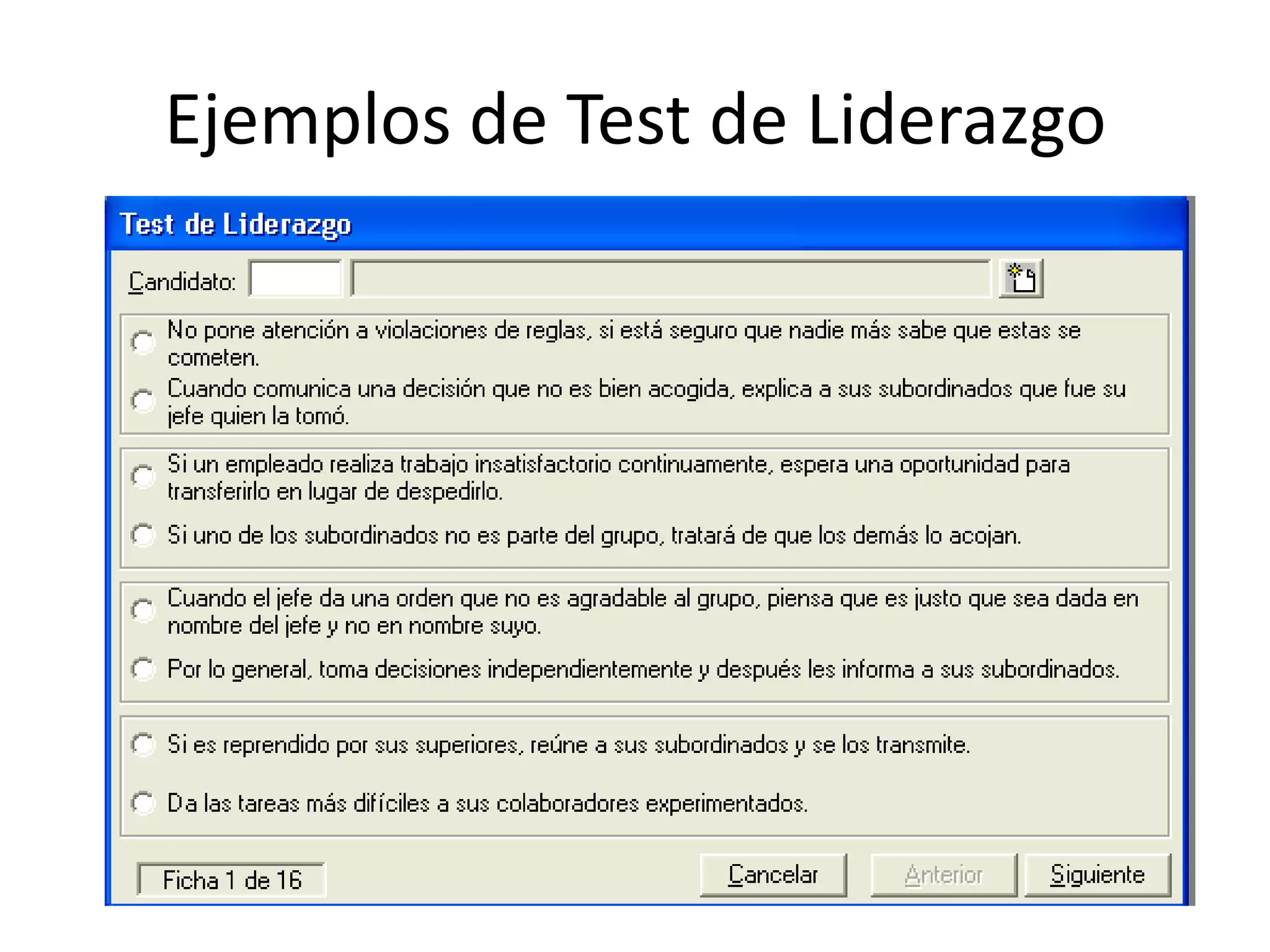 Tests de liderazgo | PPTX