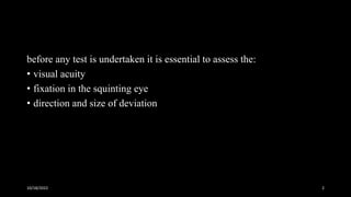 Tests for Binocular vision | PDF