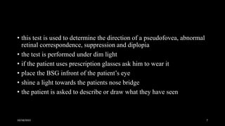 Tests for Binocular vision | PDF