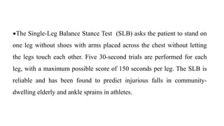TESTS FOR IMPAIRED BALANCE in physiotherapy.pptx