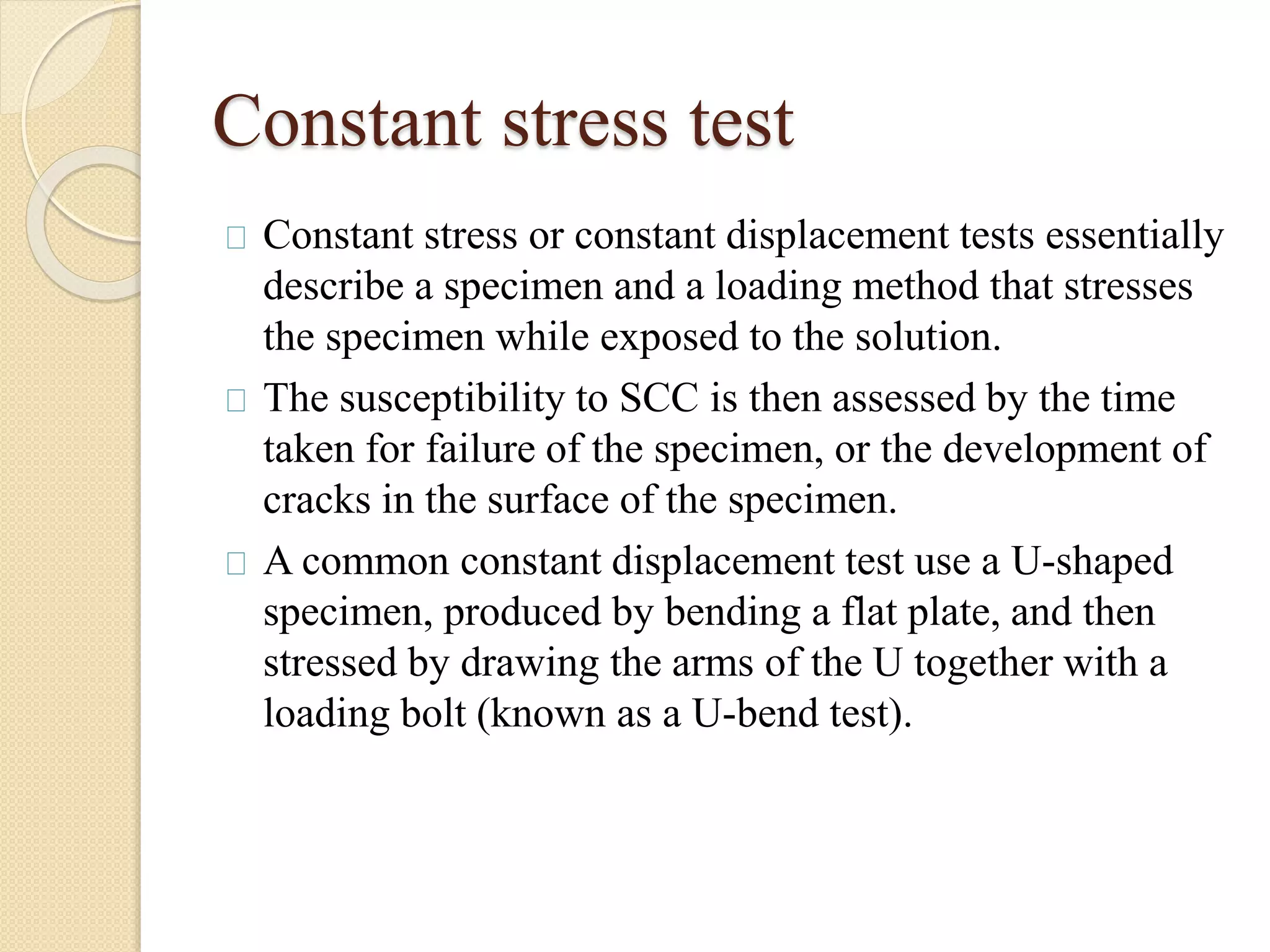 Tests for intergranular corrosion and stress corrosion cracking | PPTX