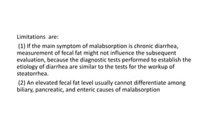 Tests for malabsorption | PPTX