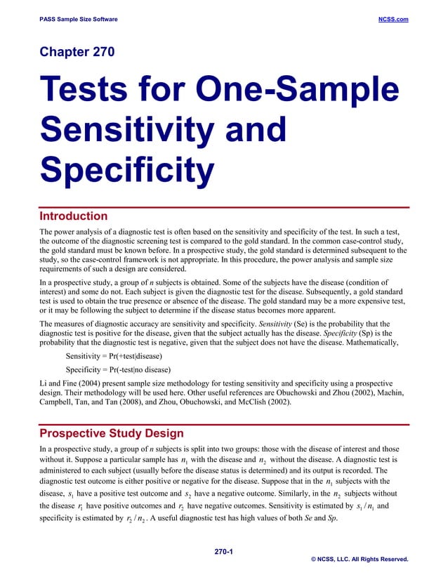 Tests for one-sample_sensitivity_and_specificity | PDF