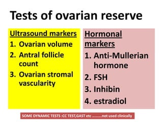 Tests for ovarian reserve | PDF