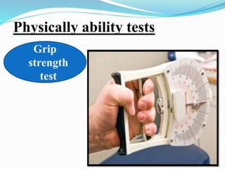 Tests for special menta & physical abilitieS | PPTX
