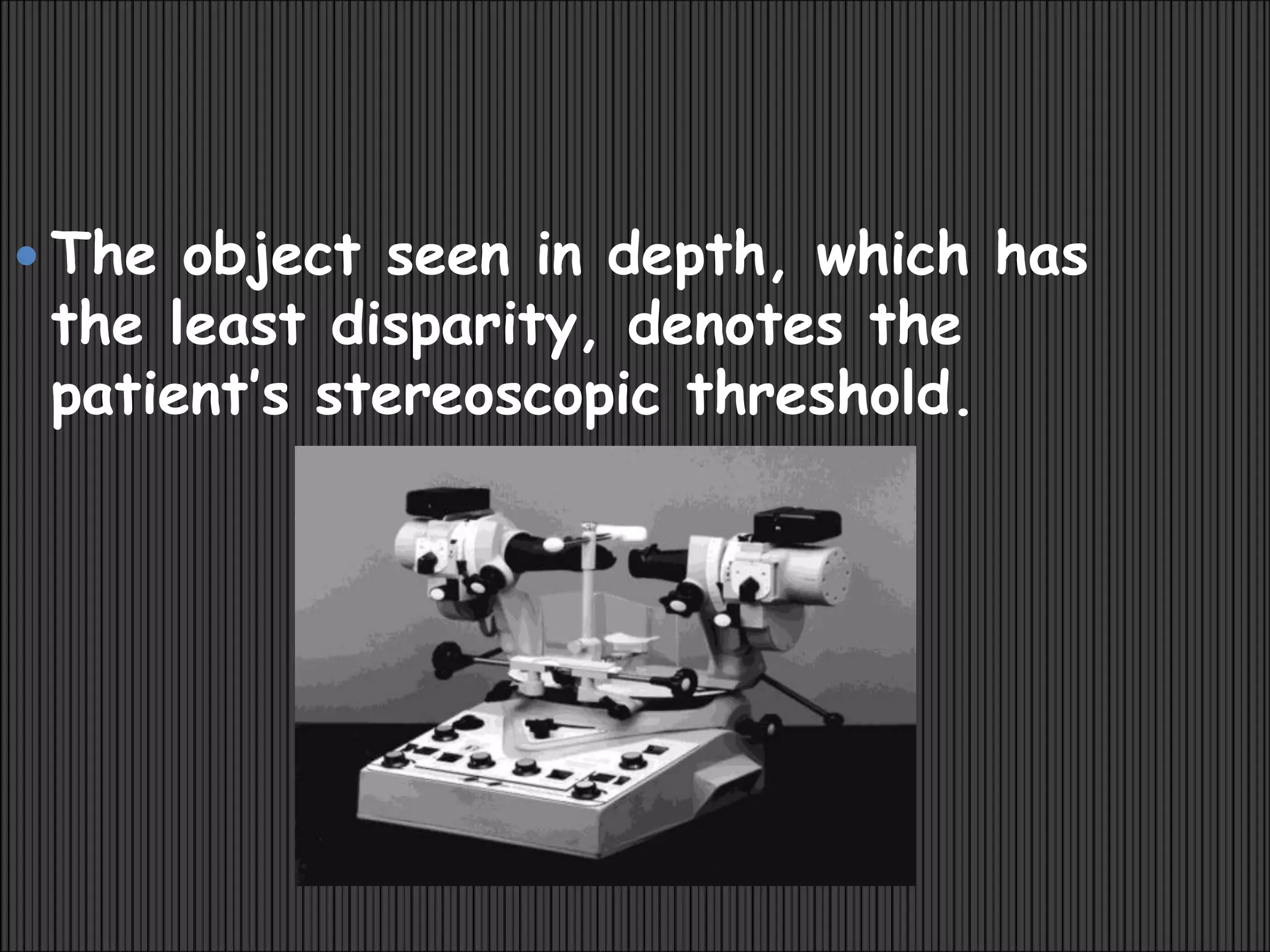 Tests for stereopsis | PPT