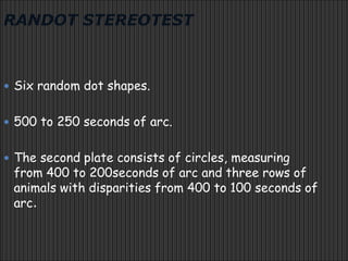 Tests for stereopsis | PPT