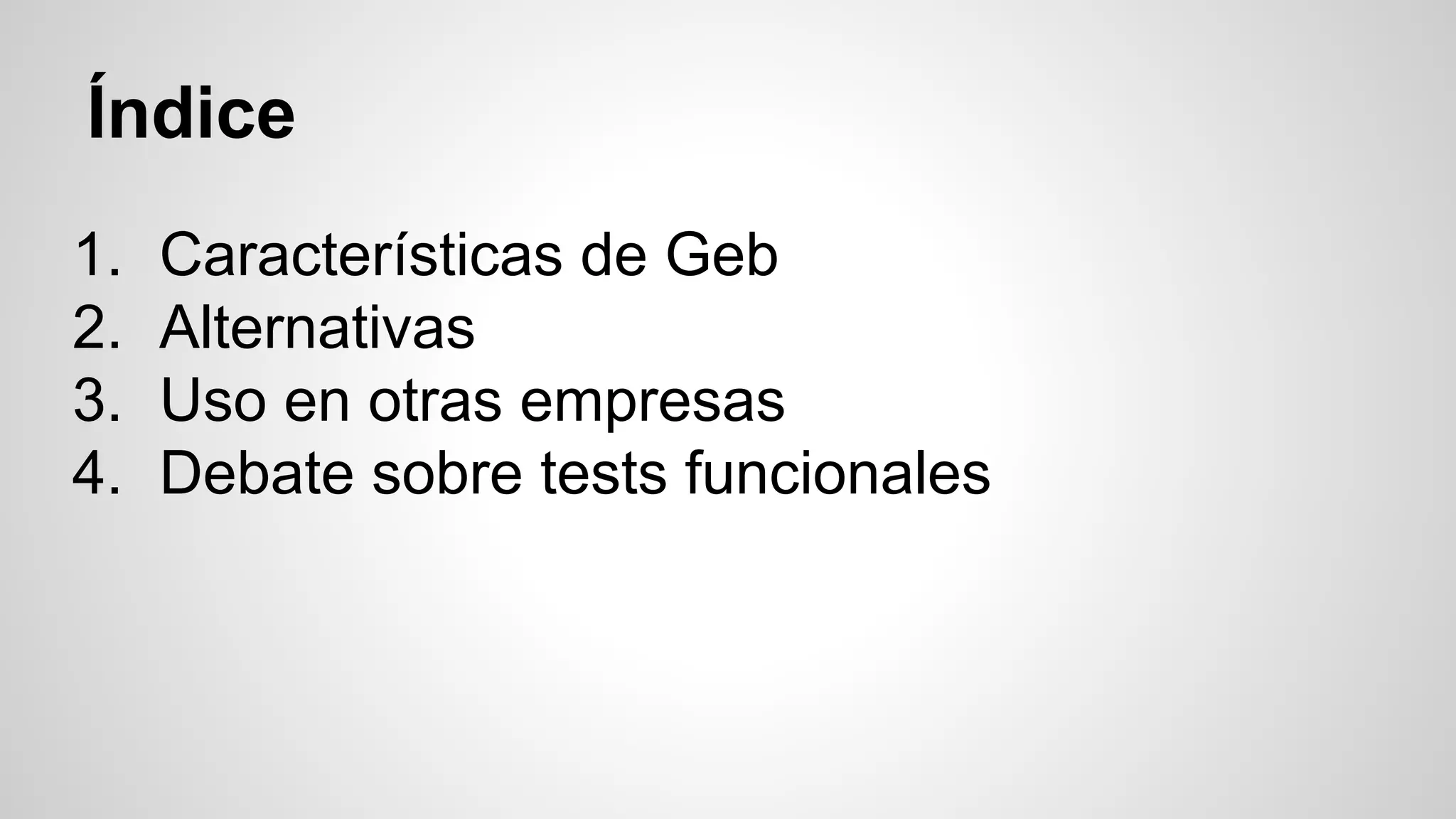 Tests Funcionales Con Geb Ppt