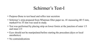 Tests in dry eye | PPTX