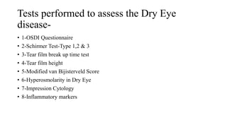 Tests in dry eye | PPTX