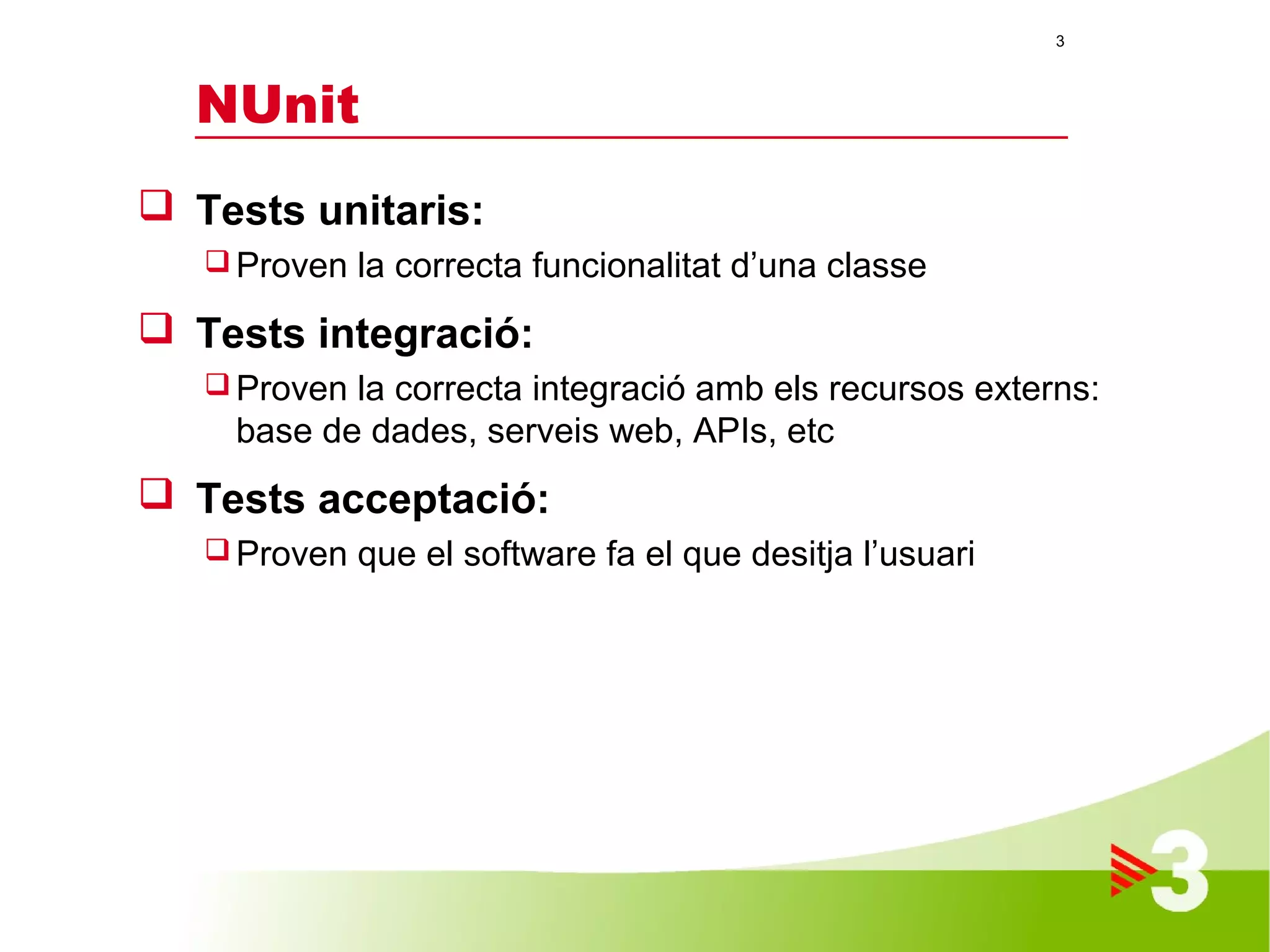 Tests nunit nunitforms | PPT