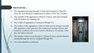 Tests of aggregates | PPTX