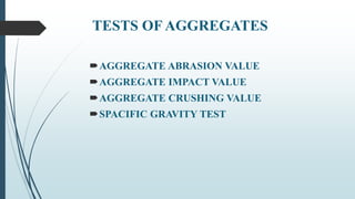 Tests of aggregates | PPTX