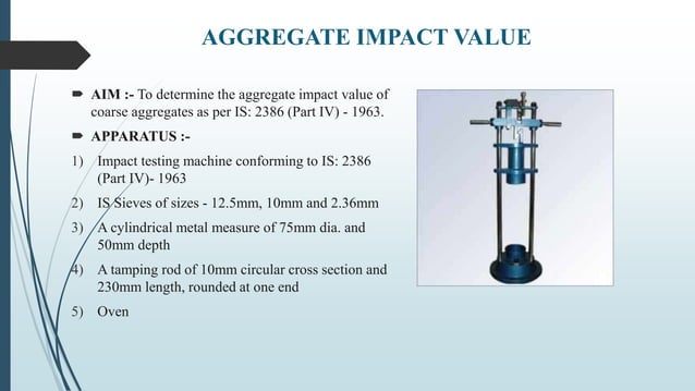 Tests of aggregates | PPTX | Civil Engineering Industry | Industries
