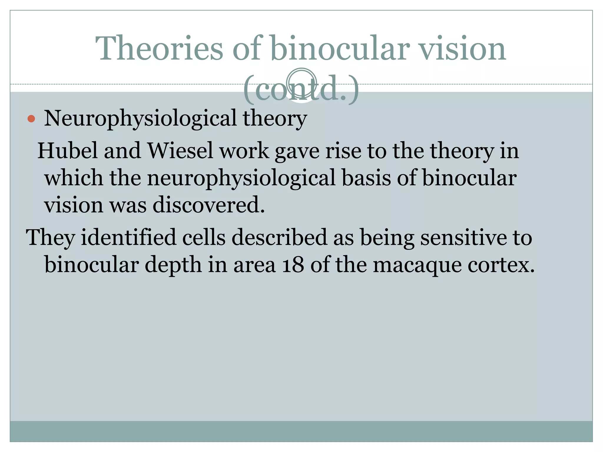 Tests of binocularity | PPTX