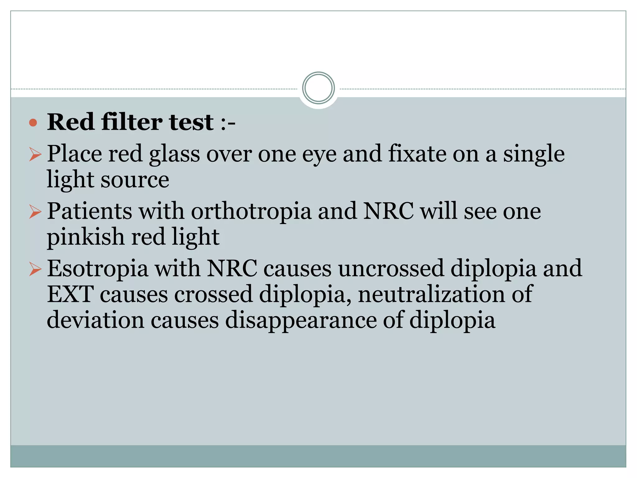 Tests of binocularity | PPTX