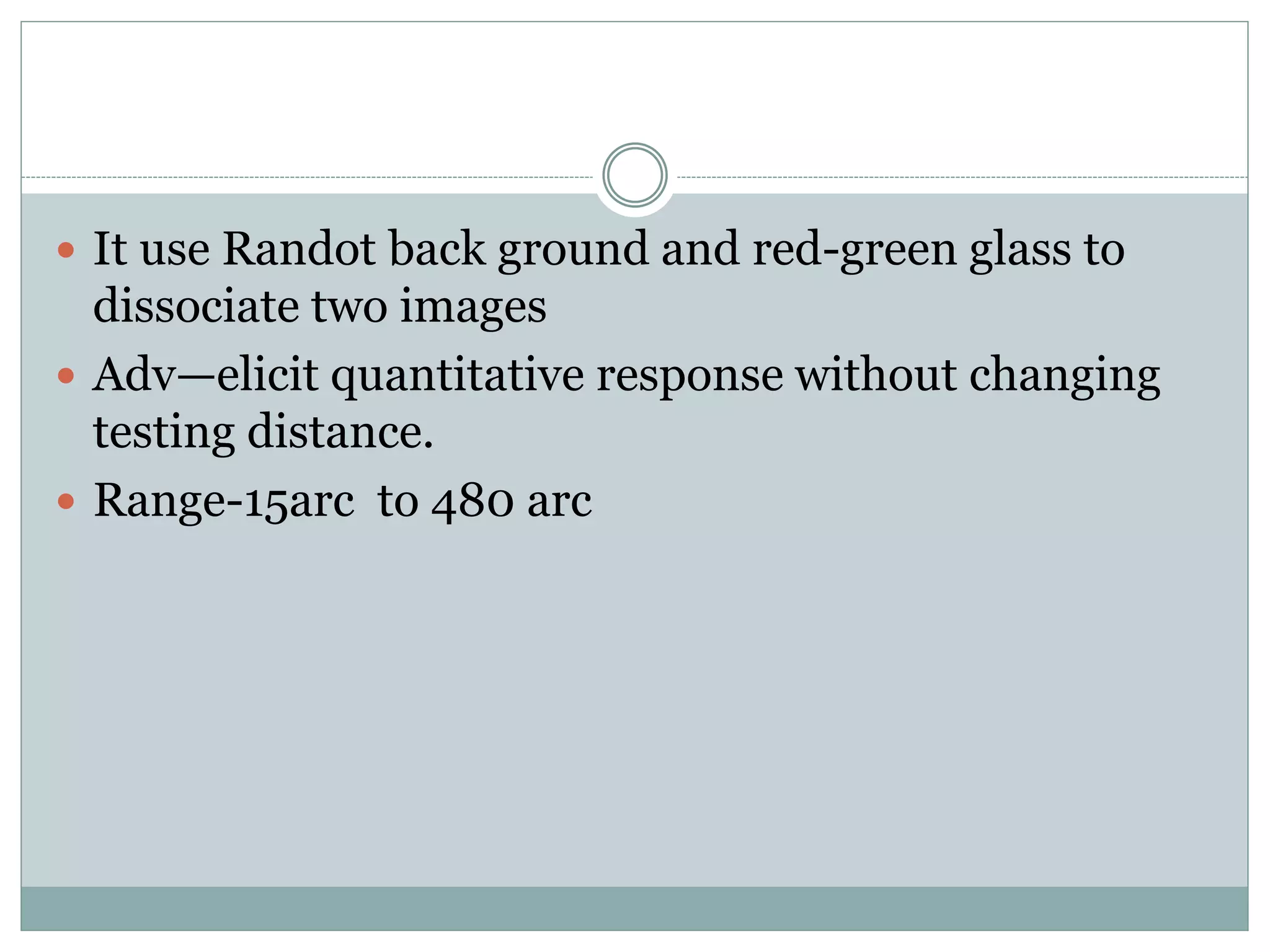Tests of binocularity | PPTX
