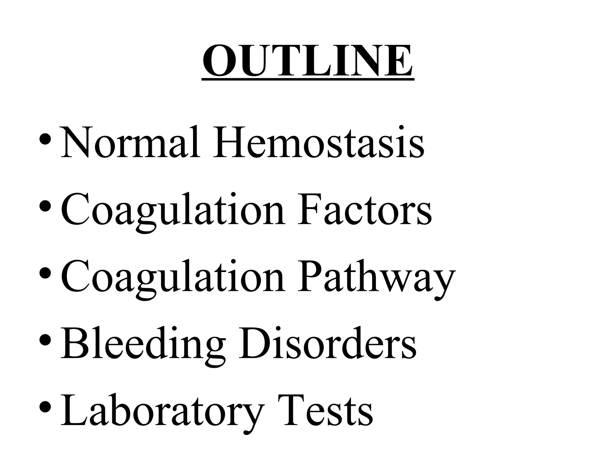 Tests of bleeding disorders | PPT
