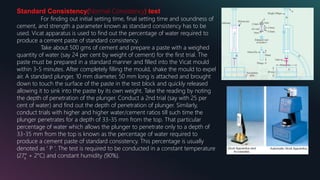 Tests of cement in concrete technology | PPTX