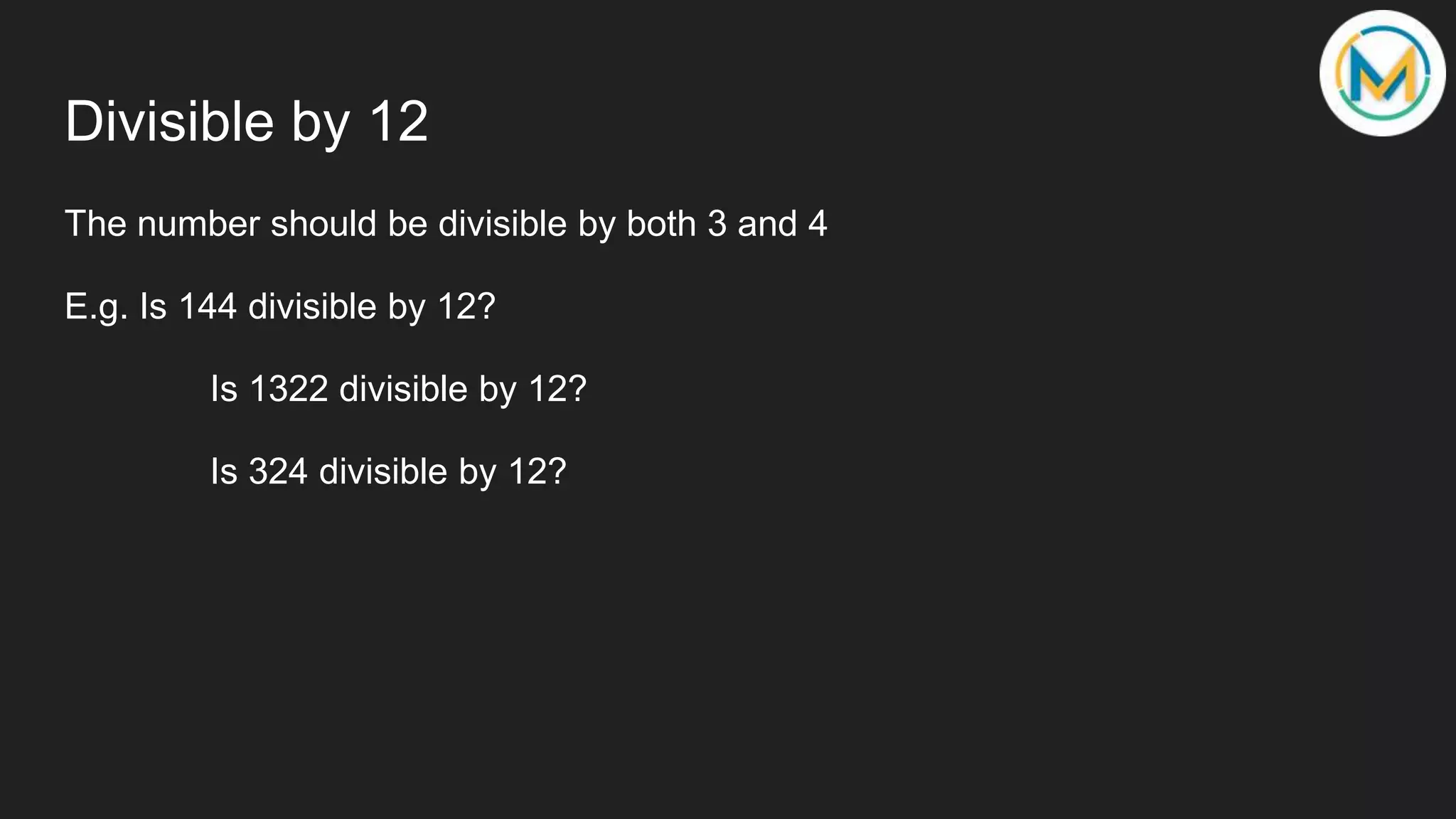 Tests of divisibility | PPTX
