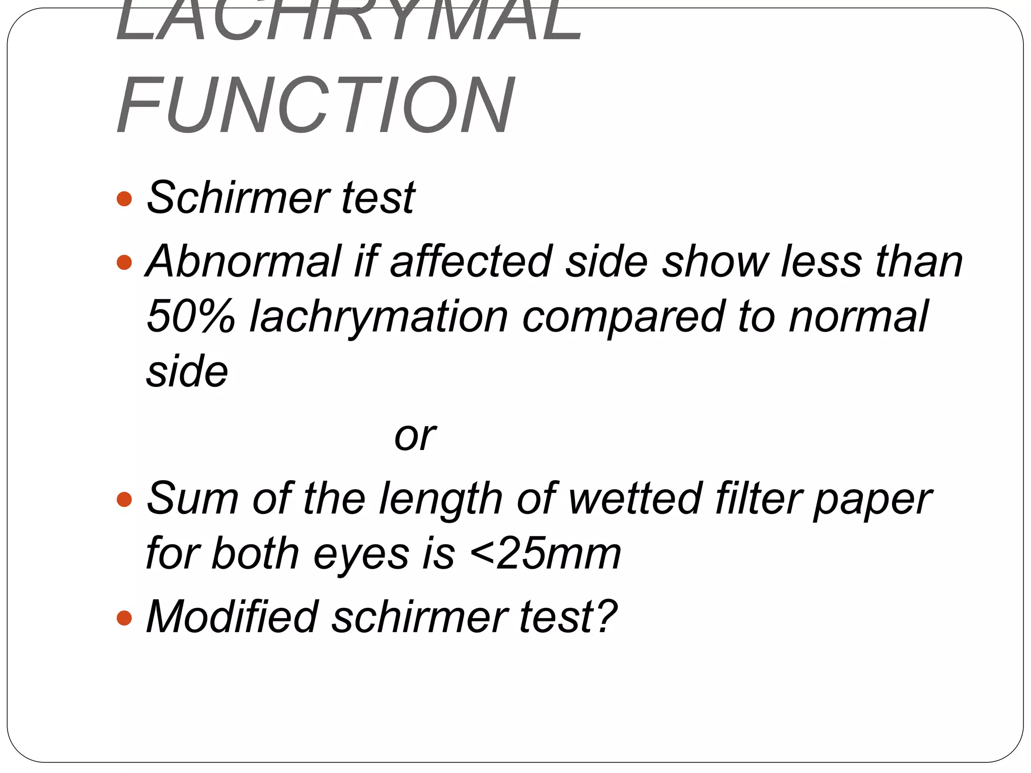 Tests of facial nerve | PPTX