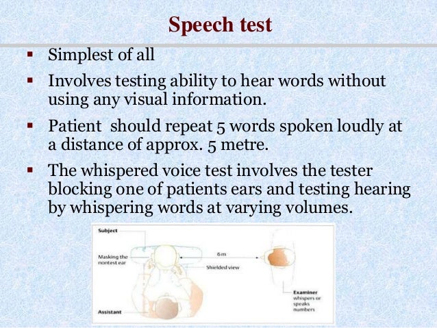 Tests of hearing
