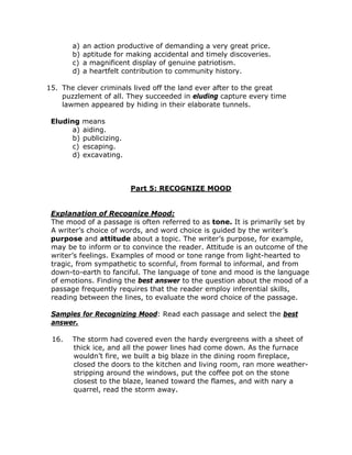 Tests of reading comprehension | PDF