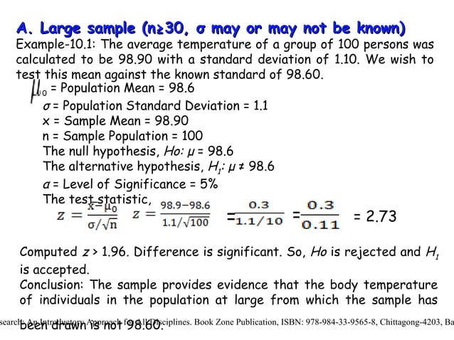 Tests Of Significance Z And T Test Ppt 0755