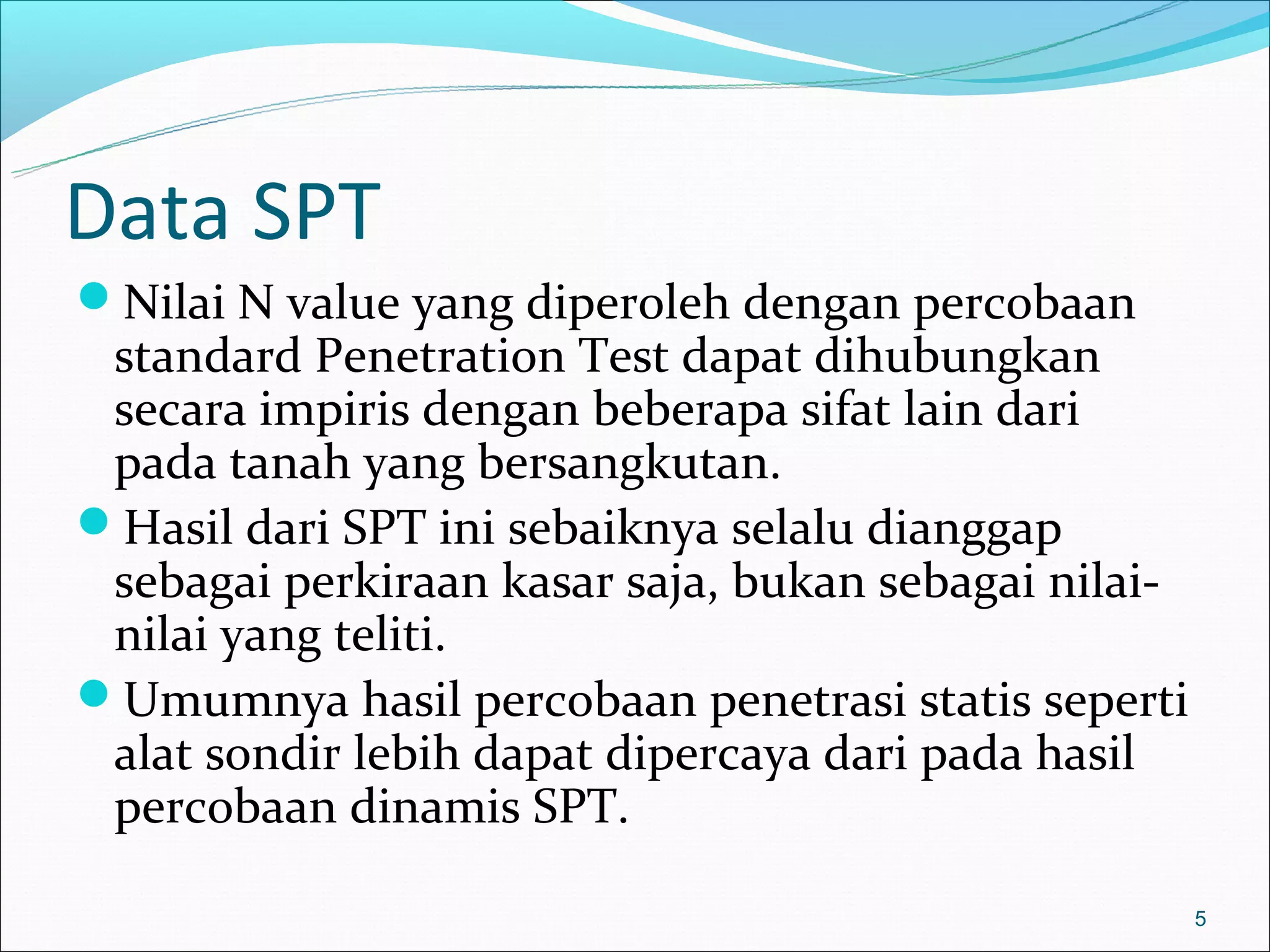 Test soil spt-ang-2009 | PPT