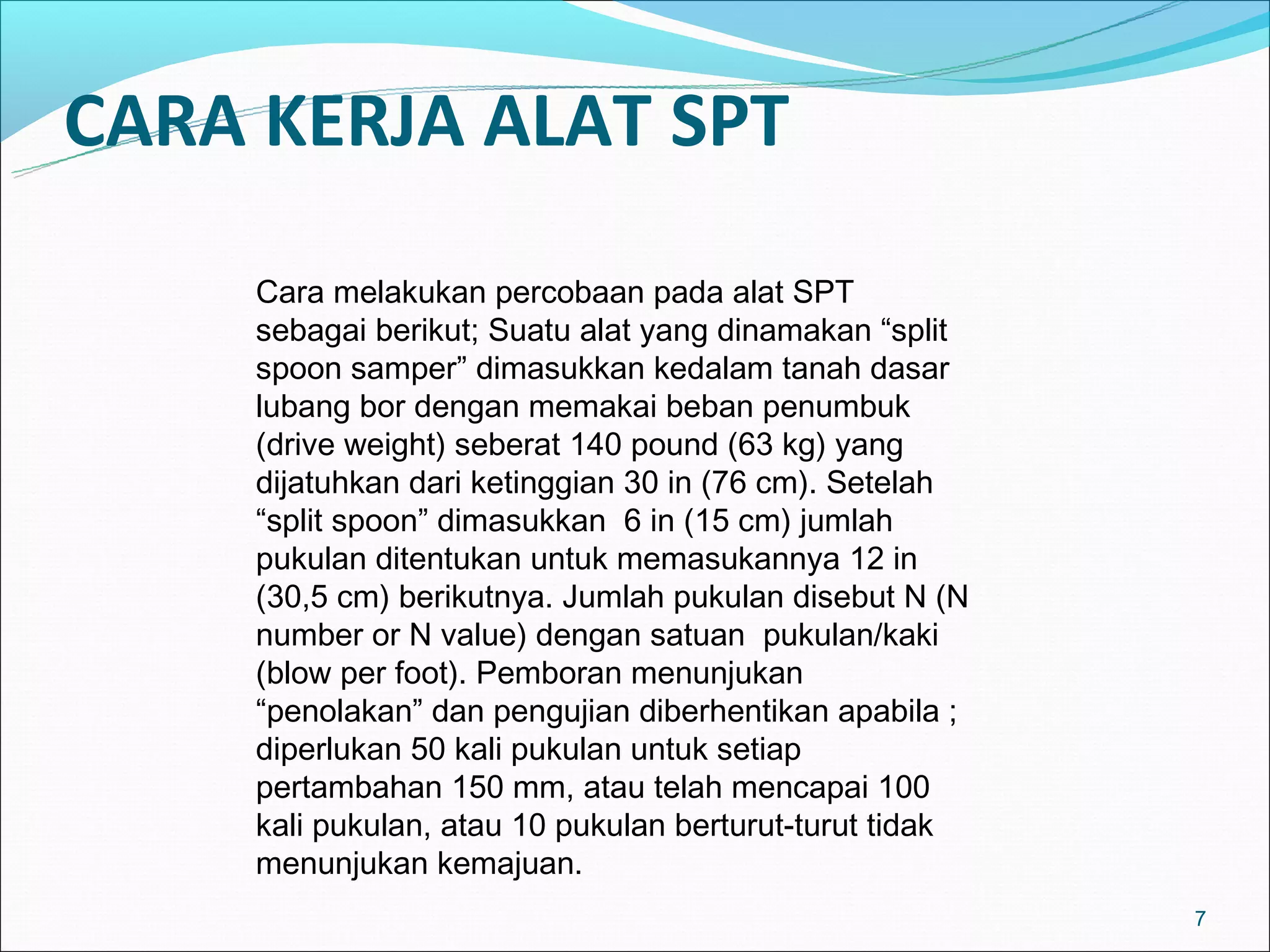 Test soil spt-ang-2009 | PPT