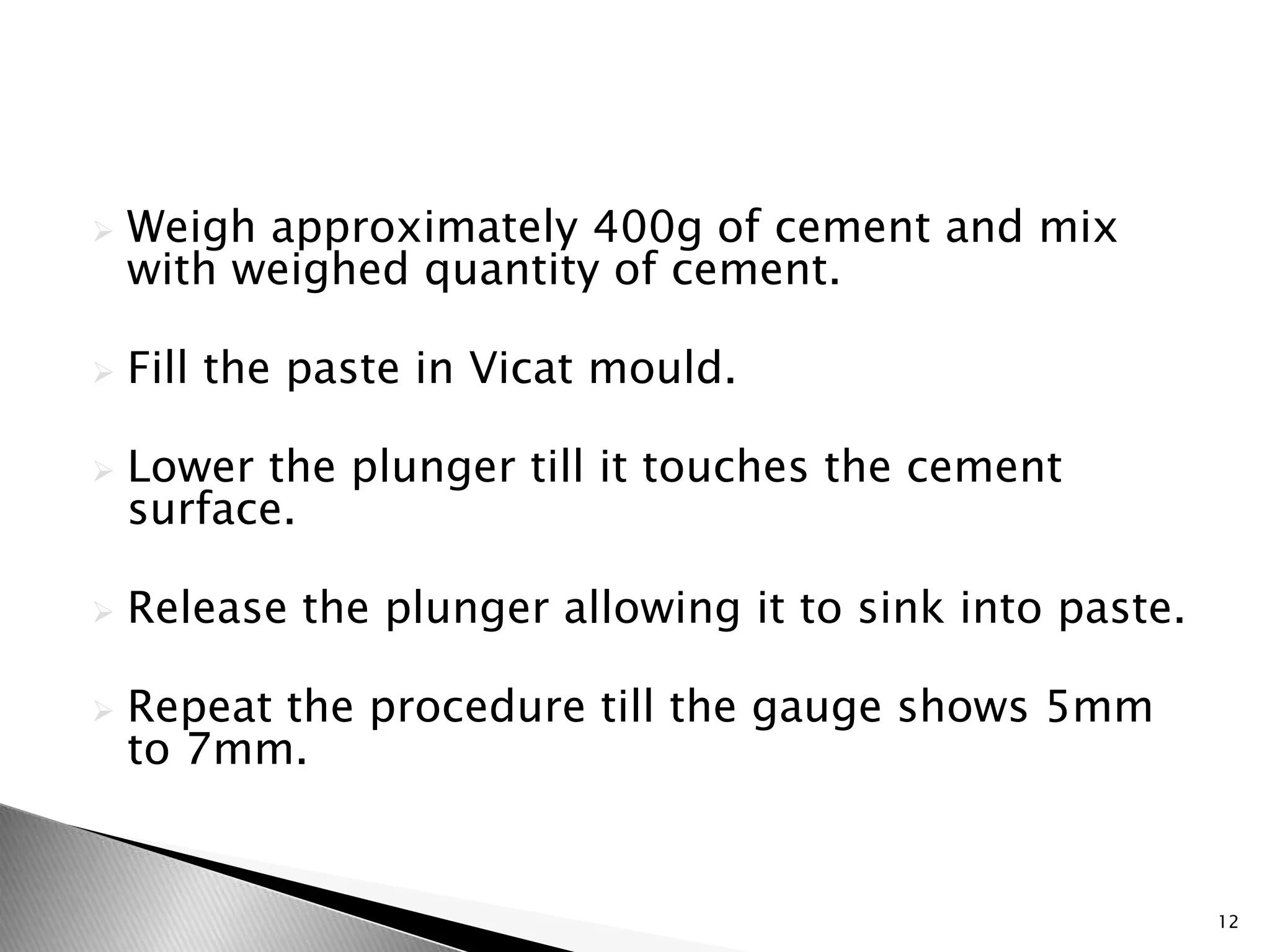 Tests on cement | PPTX