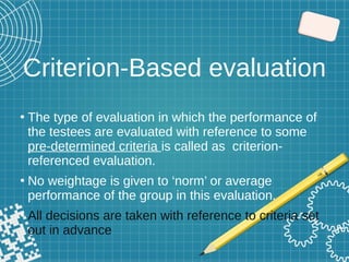 Norm & Criterion referenced tests | PDF