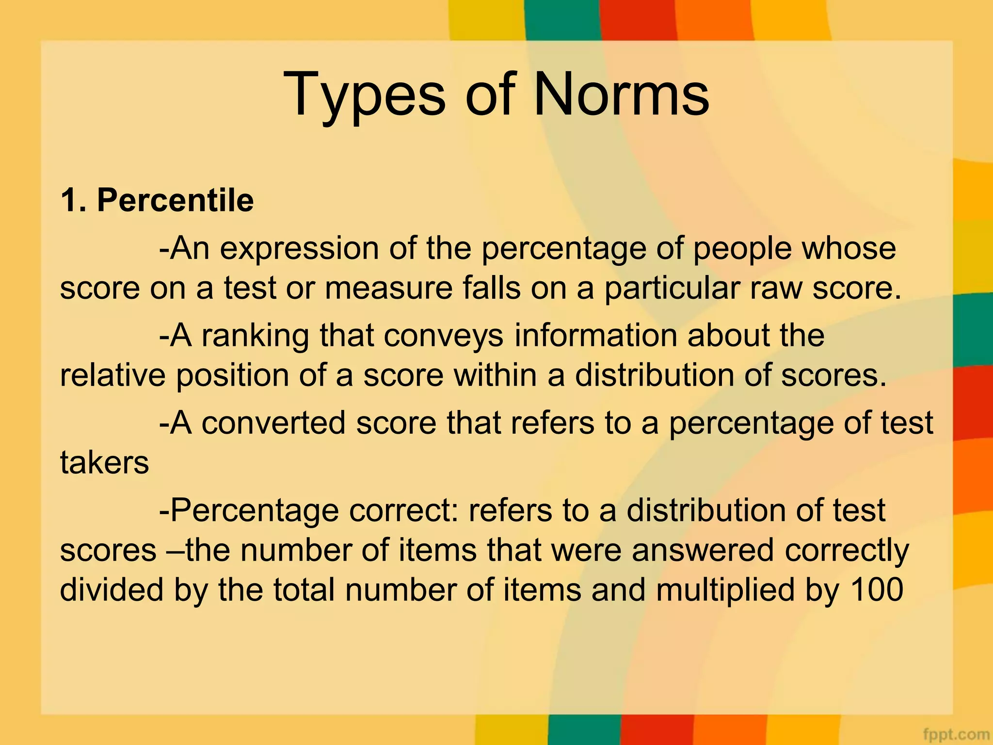 Test standardization and norming | PDF