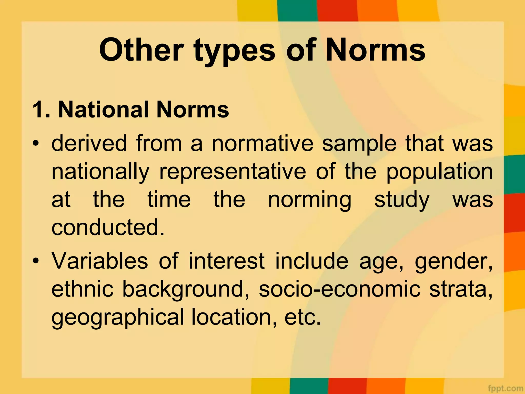 Test standardization and norming | PDF