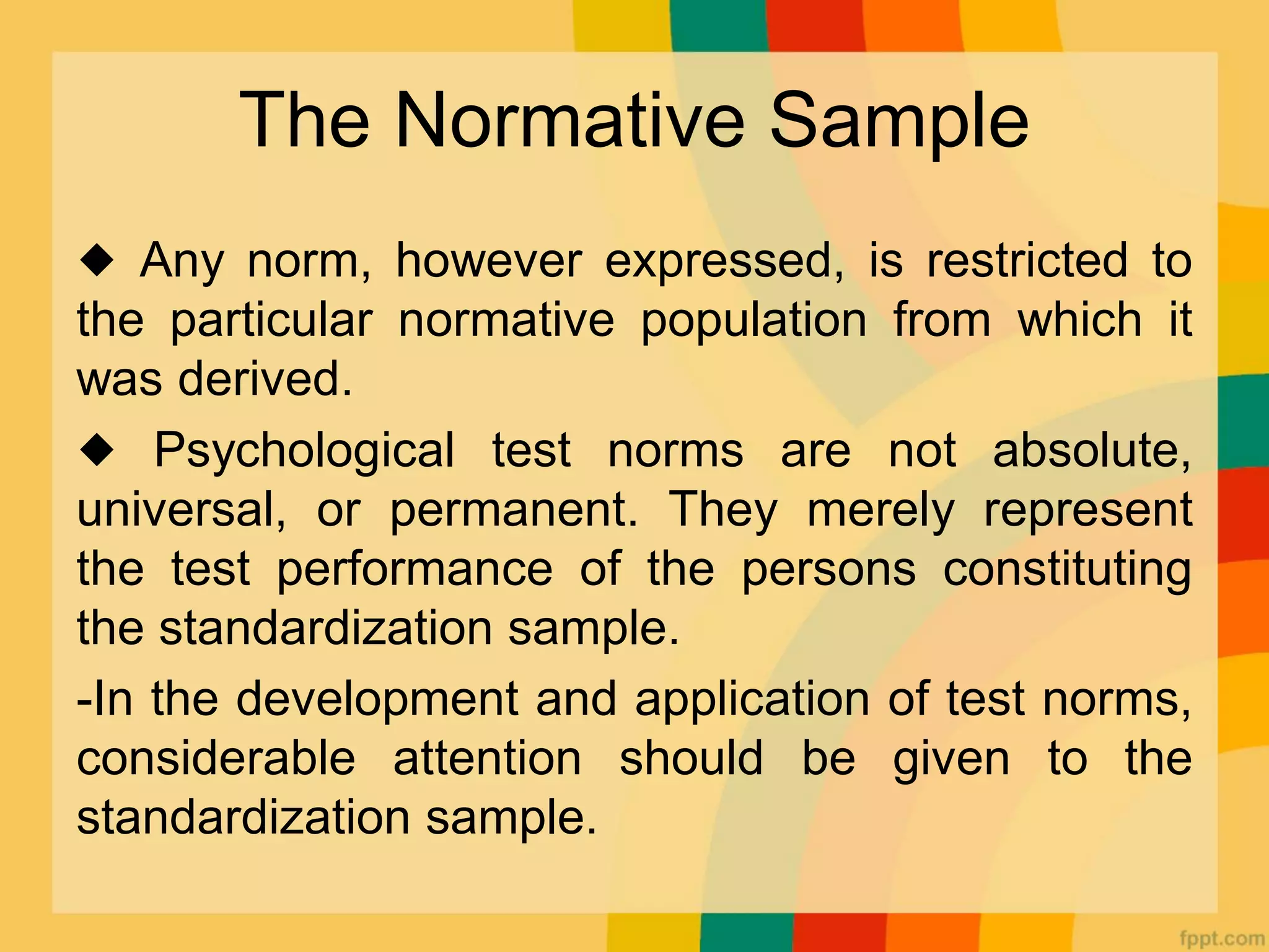 Test standardization and norming | PDF