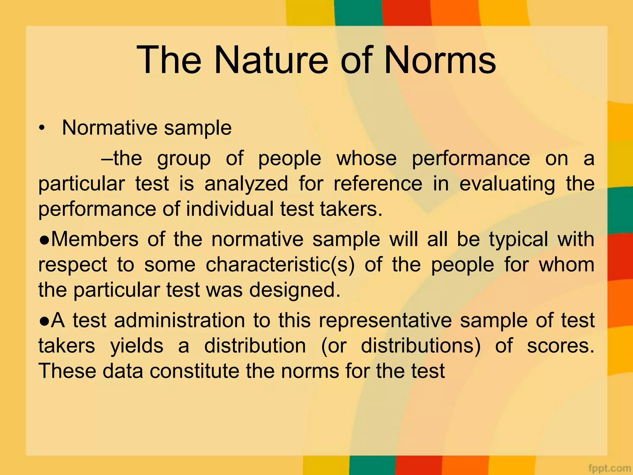 Test standardization and norming | PDF