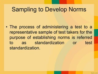 Test standardization and norming | PDF