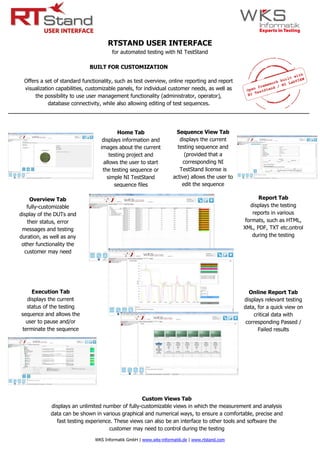 RTStand User Interface for NI TestStand | PDF