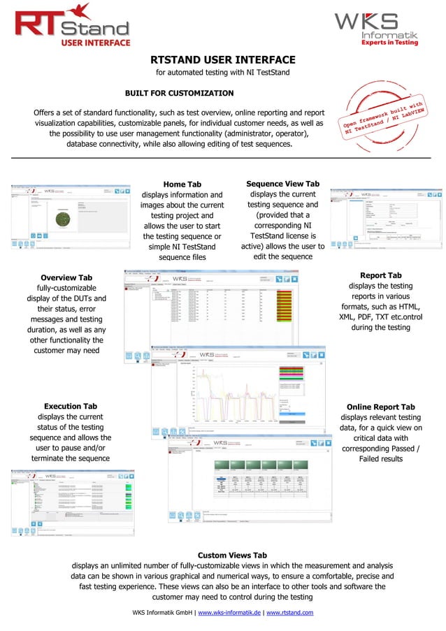 Rtstand User Interface For Ni Teststand Pdf Computing Technology And Computing
