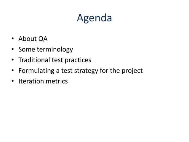Formulating Agile Testing Strategy Ppt