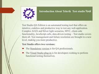 Telerik Test studio | PPTX