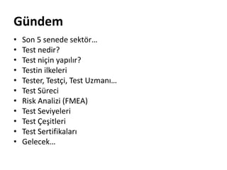 Yazilim Projelerinde Test Sureci | PPSX