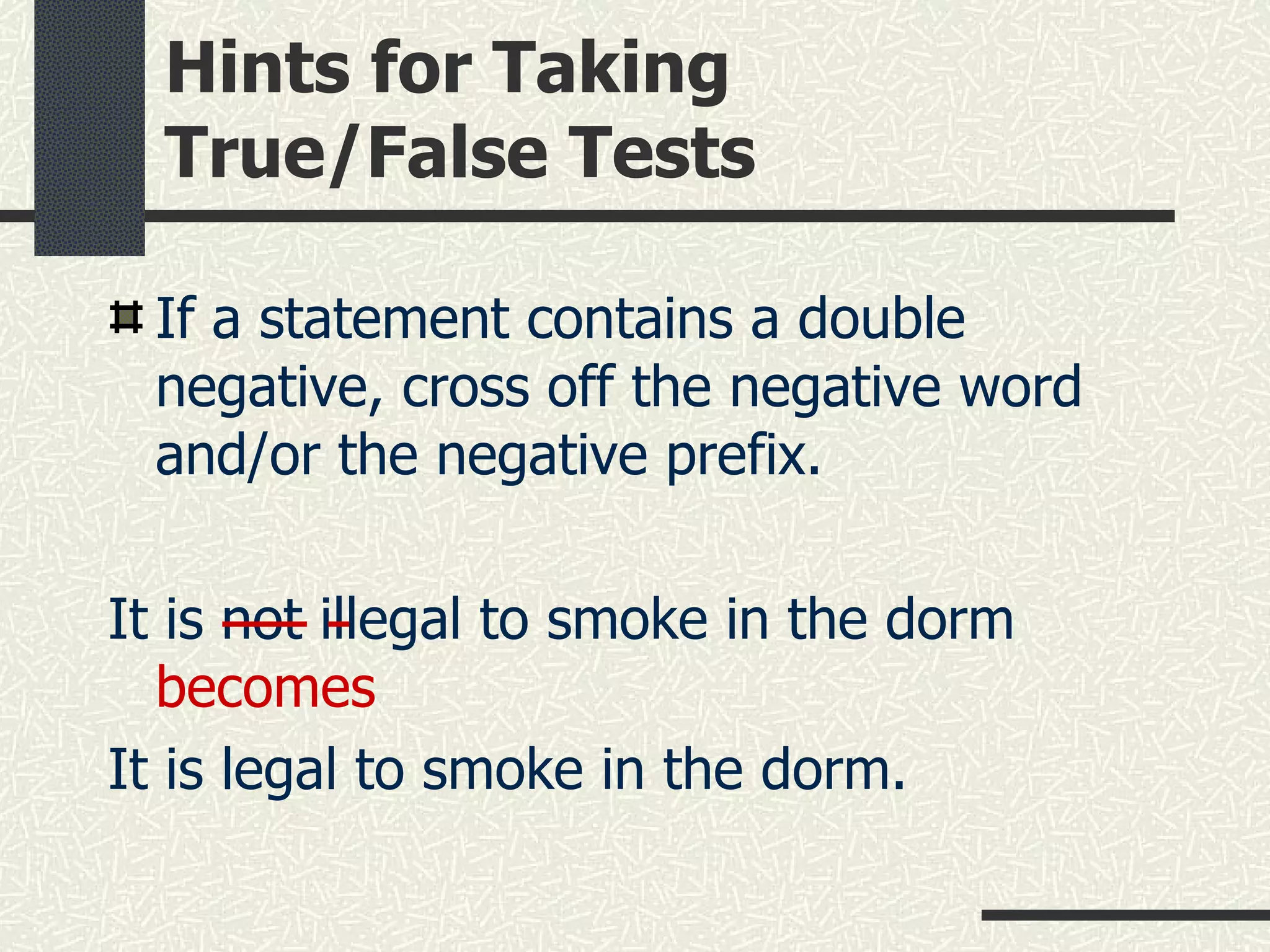 Test Taking Strategies | PPT