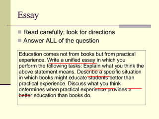 Test-Taking Strategies | PPT