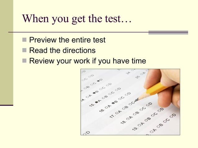 Test-Taking Strategies | PPT | Standardized Testing | Educational ...