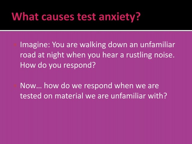 Test Anxiety Presentation | PPTX | Medical Health