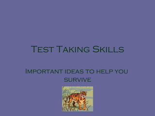 Test Taking Skills | PPT | Standardized Testing | Educational Assessment