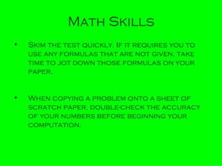 Test Taking Skills | PPT